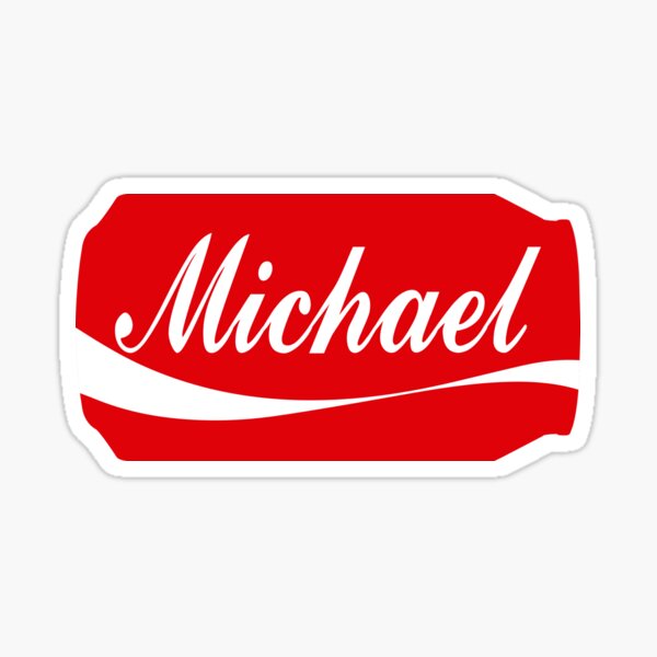 "Can with name Michael" Sticker for Sale by MoneyR | Redbubble