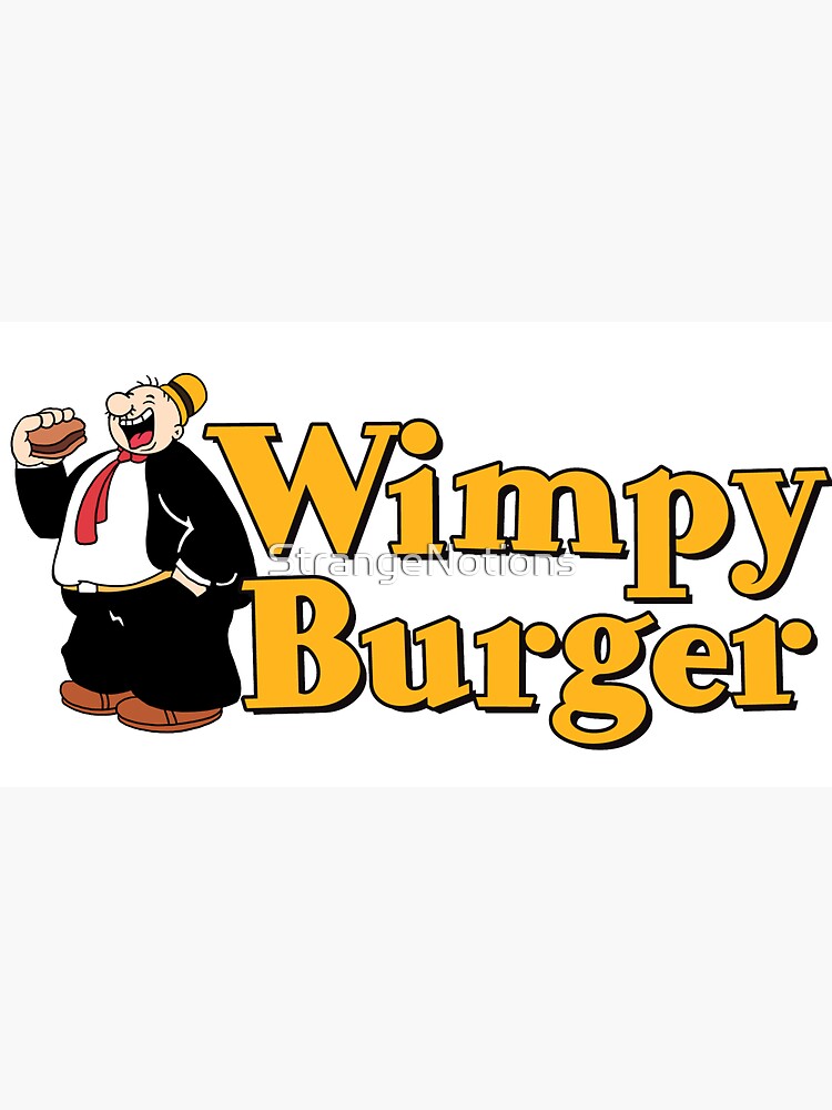 "Wimpy Burger 1930's Style Hamburger Joint Logo" Bucket Hat for Sale by ...