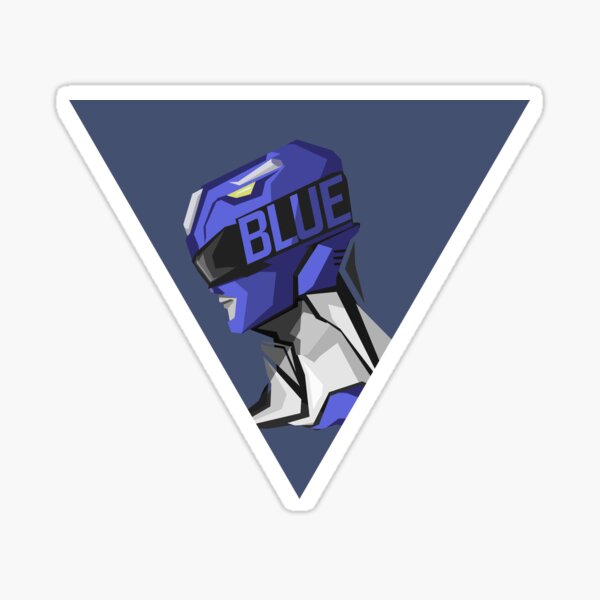 "Blue Ranger Drawing Emblem" Sticker for Sale by Dr-Hat | Redbubble