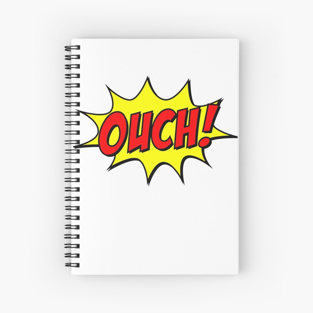 "OUCH!" Sticker for Sale by Emsimonsen | Redbubble