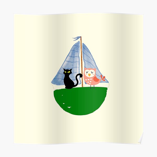 "The owl and the pussy cat - nursery rhyme " Poster for Sale by ...