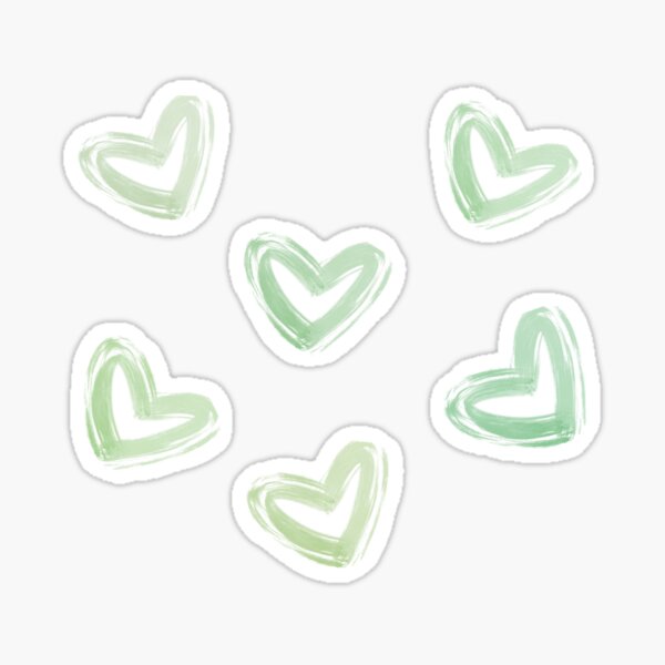 "Green Mini Hearts Pack" Sticker for Sale by reganosofsky | Redbubble