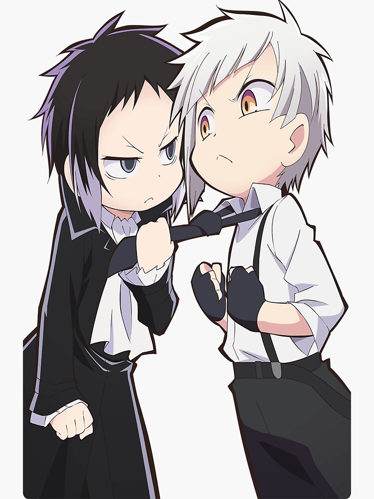 "Akutagawa and Atsushi chibis Bungo Stray Dogs" Sticker for Sale by ...
