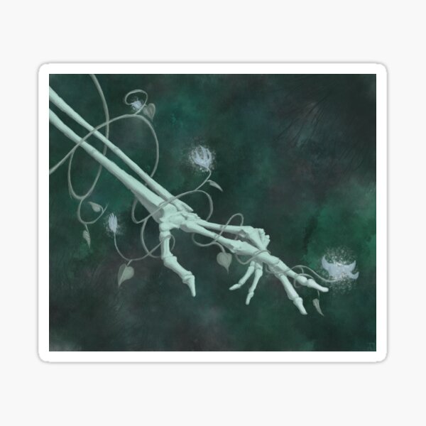 "Vines and Bones" Sticker for Sale by SkeltonianArt | Redbubble