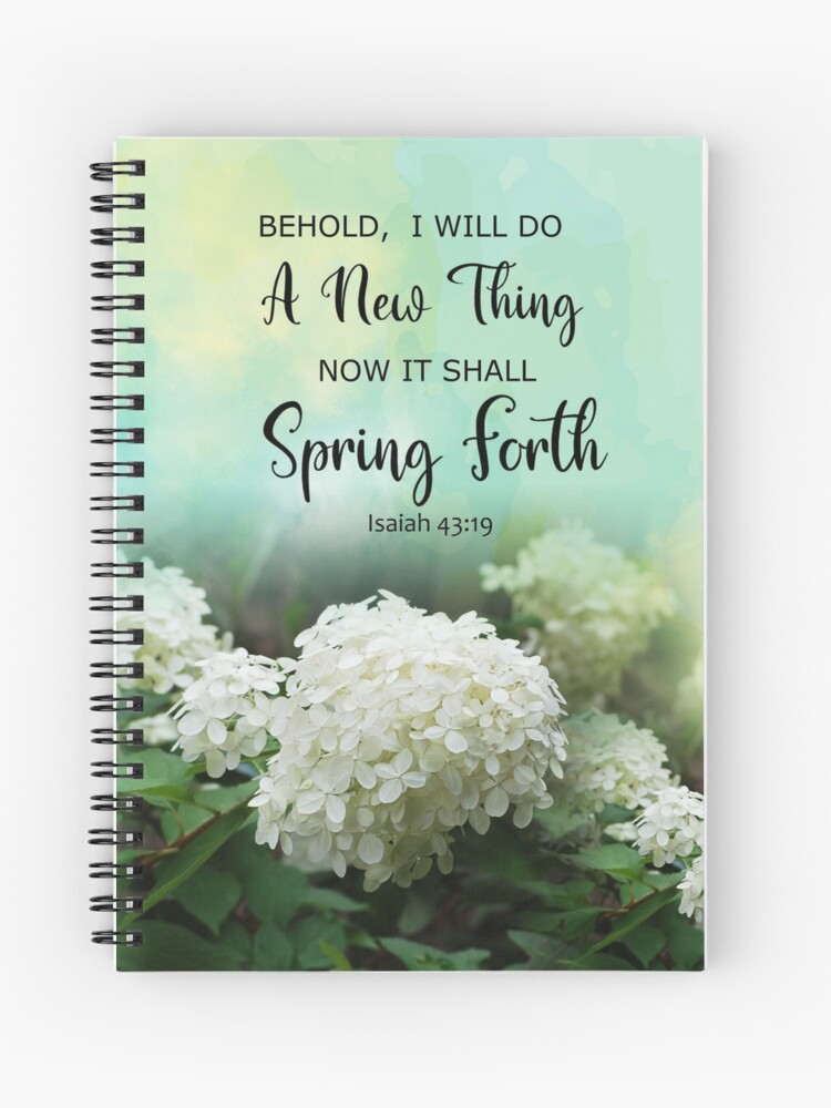 "Isaiah 43:19 Behold I Do A New Thing - Bible Verse Scripture White ...