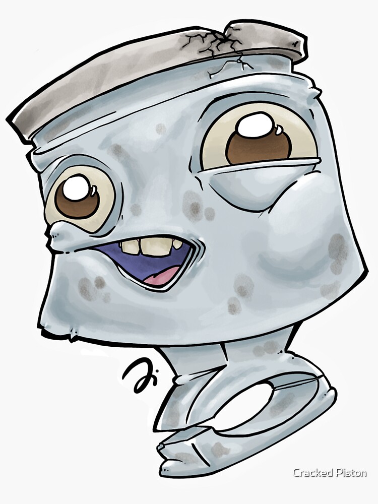 "Cracked Piston" Sticker for Sale by diegoalmeida | Redbubble