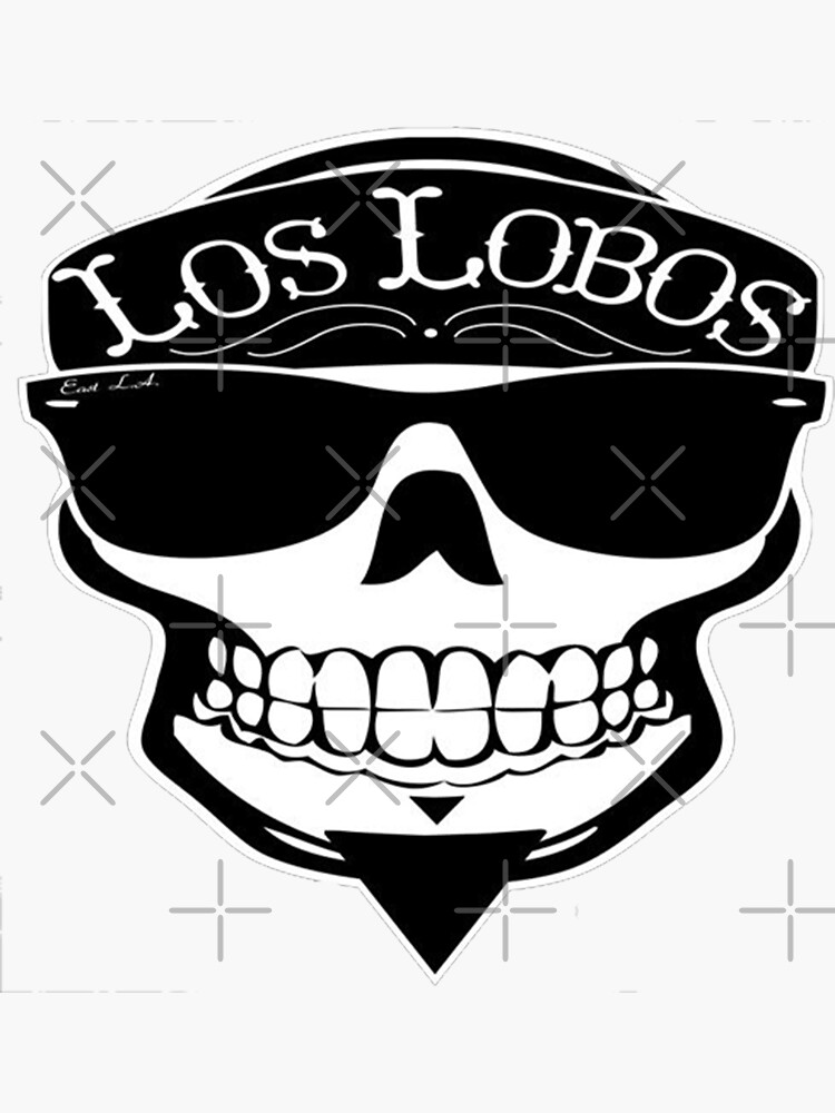 "Logos band rock cover album los lobos band is the best" Sticker by ...