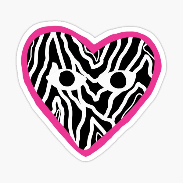 "ZEBRA HEART" Sticker for Sale by susanbennett | Redbubble