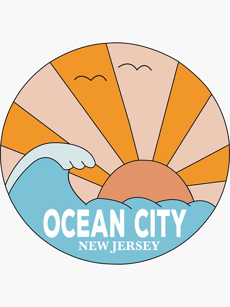 "Ocean City New Jersey" Sticker for Sale by PRNTDADZ | Redbubble