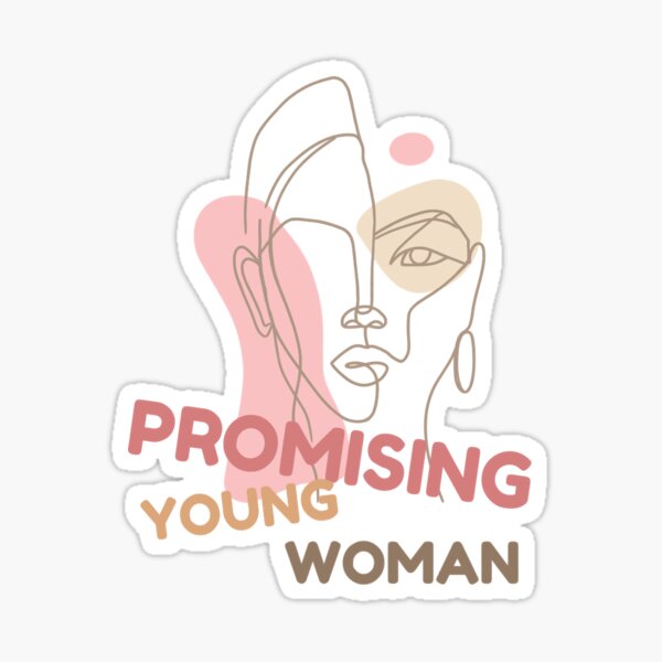 "Promising Young Woman Beautiful Dynamic Strong Pink eyes" Sticker for ...