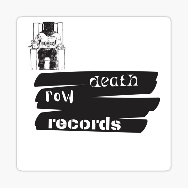 "death row records black" Sticker for Sale by Comprarparati | Redbubble