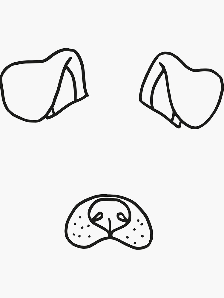 "Snapchat Dog Filter" Sticker by EMABEE | Redbubble