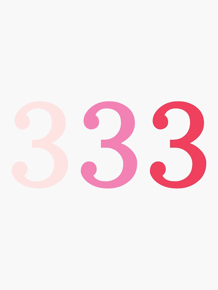 "Angel Number 333 (Tri Color)" Sticker for Sale by Poojashahhh | Redbubble