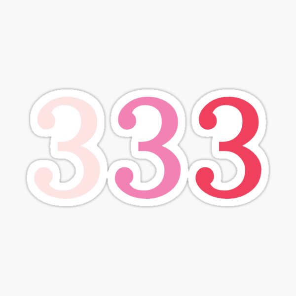 "Angel Number 333 (Tri Color)" Sticker for Sale by Poojashahhh | Redbubble