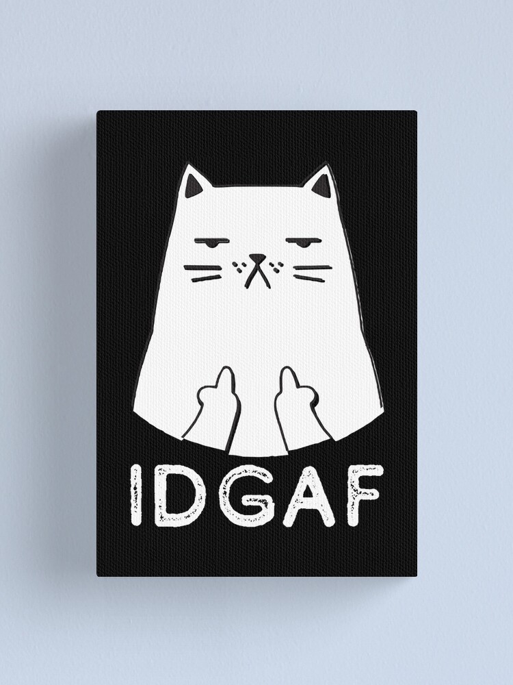 "Flipping Off Cat - An Illustrated Design Of A Cat Giving The Middle ...