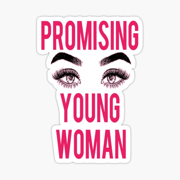 "Promising Young Woman Beautiful Dynamic Strong Dark eyebrows" Sticker ...