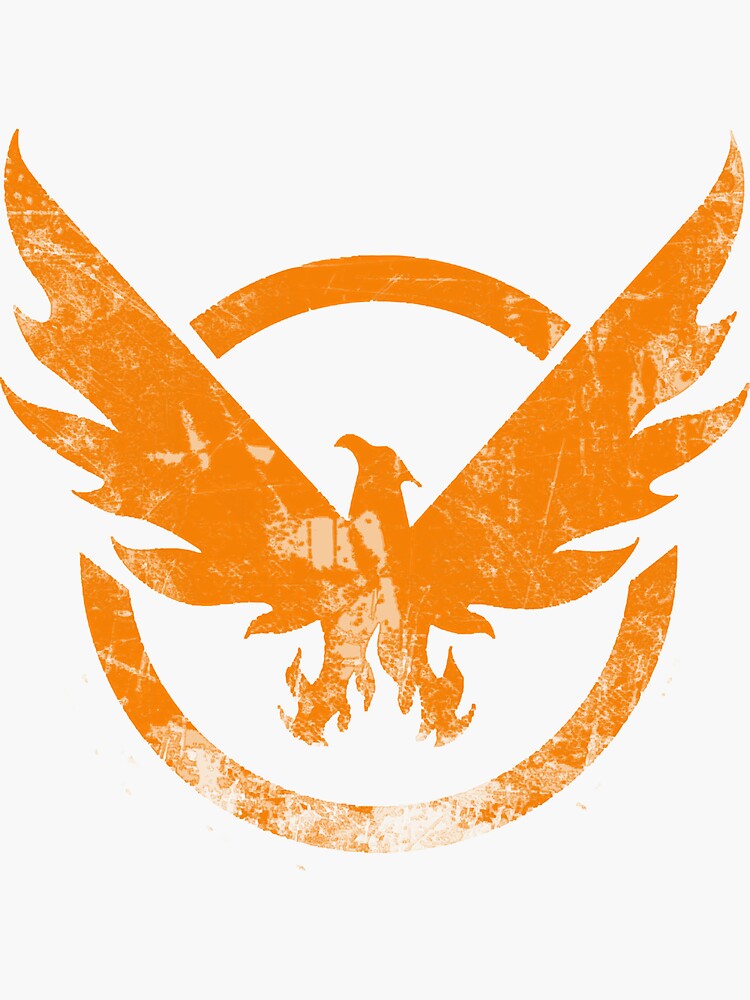 "The Division - Orange Grunge Logo " Sticker for Sale by BodenHella ...