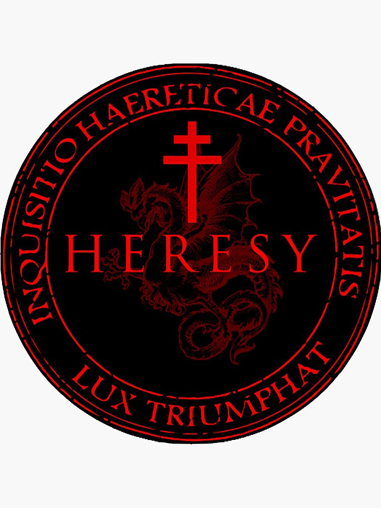 "HERESY " Sticker for Sale by yaosollo | Redbubble