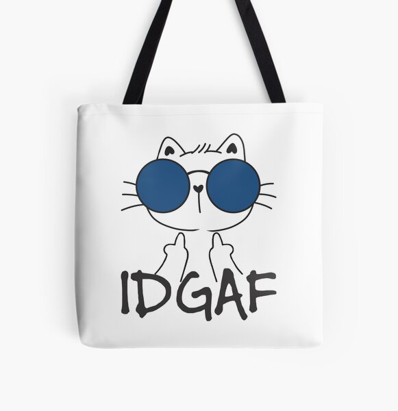 "Flipping Off Cat - An Illustrated Design Of A Cat Wearing Glasses ...