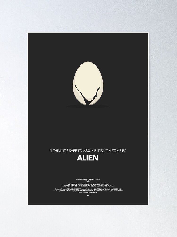 Alien Movie Poster, Halloween Gift, Horror Movie Poster sold by Darda ...