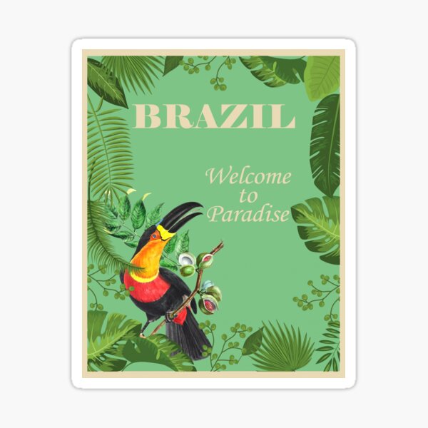 "Brazil Travel Poster" Sticker for Sale by lsvanbr01 | Redbubble