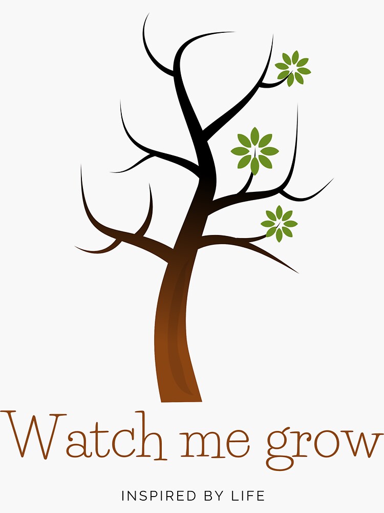 "Watch me grow" Sticker for Sale by groundedindirt | Redbubble