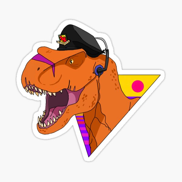 "80's T-Rex" Sticker for Sale by technoscarab | Redbubble