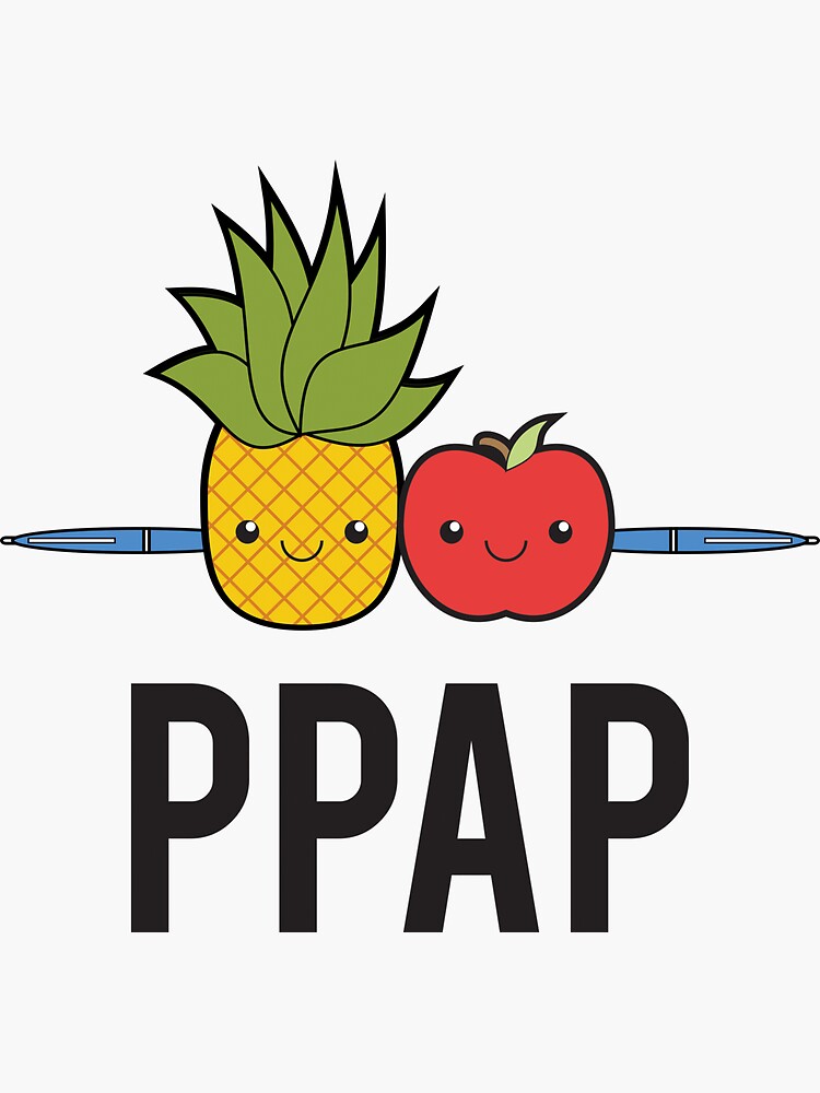 "PPAP - Pen Pineapple Apple Pen" Sticker by kwamatics | Redbubble