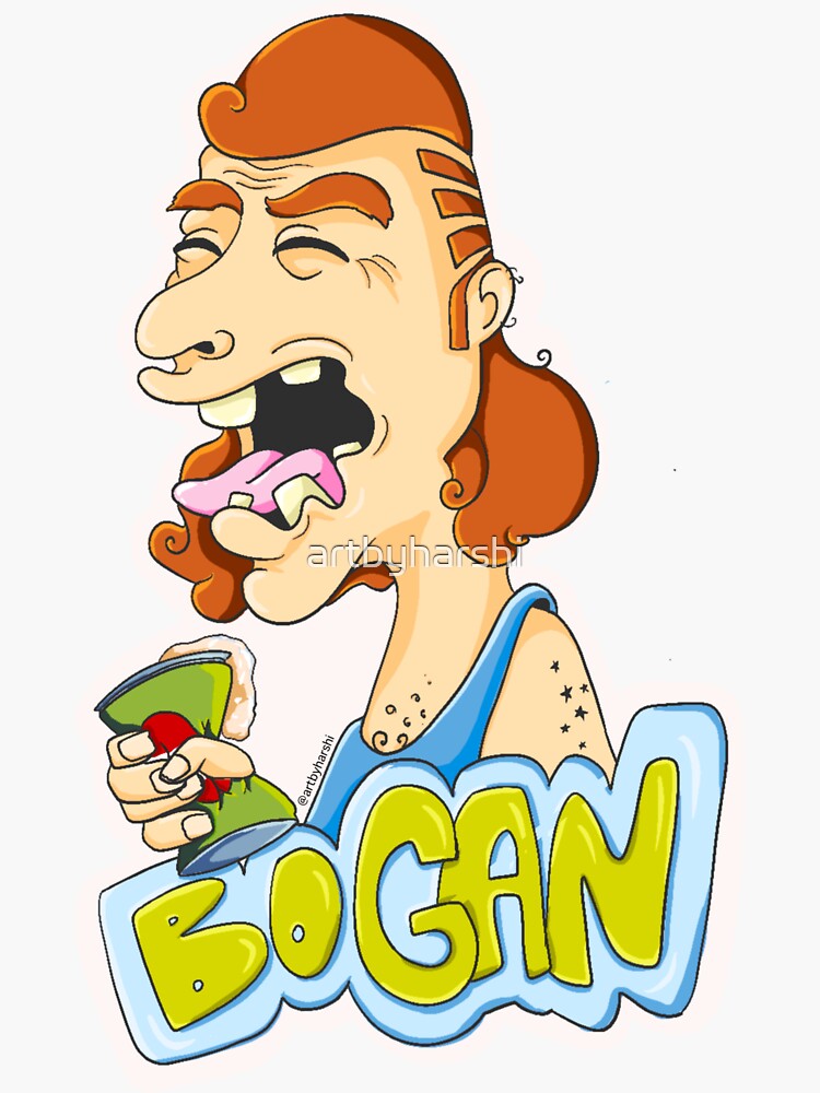 "Classic Bogan chilling " Sticker for Sale by artbyharshi | Redbubble