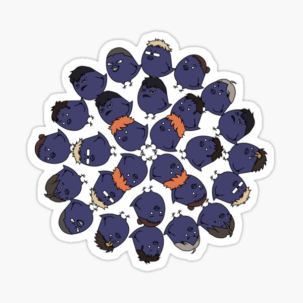 "karasuno crows CIRCLE" Sticker by tapirink | Redbubble