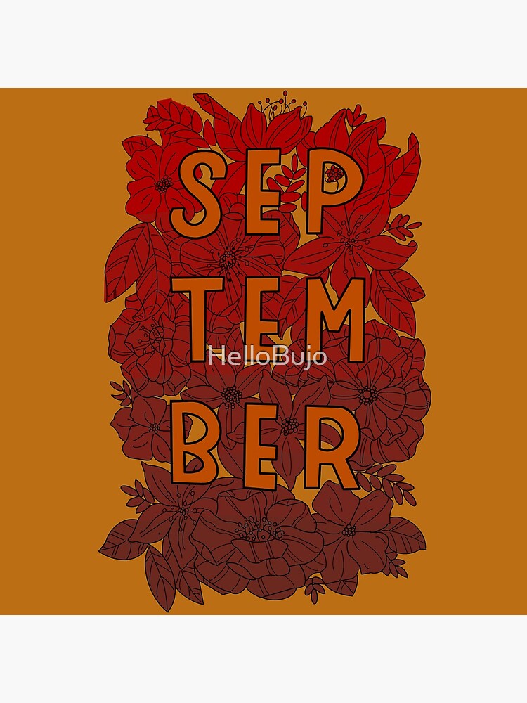 "September Title Page Sticker in color" Poster for Sale by HelloBujo ...