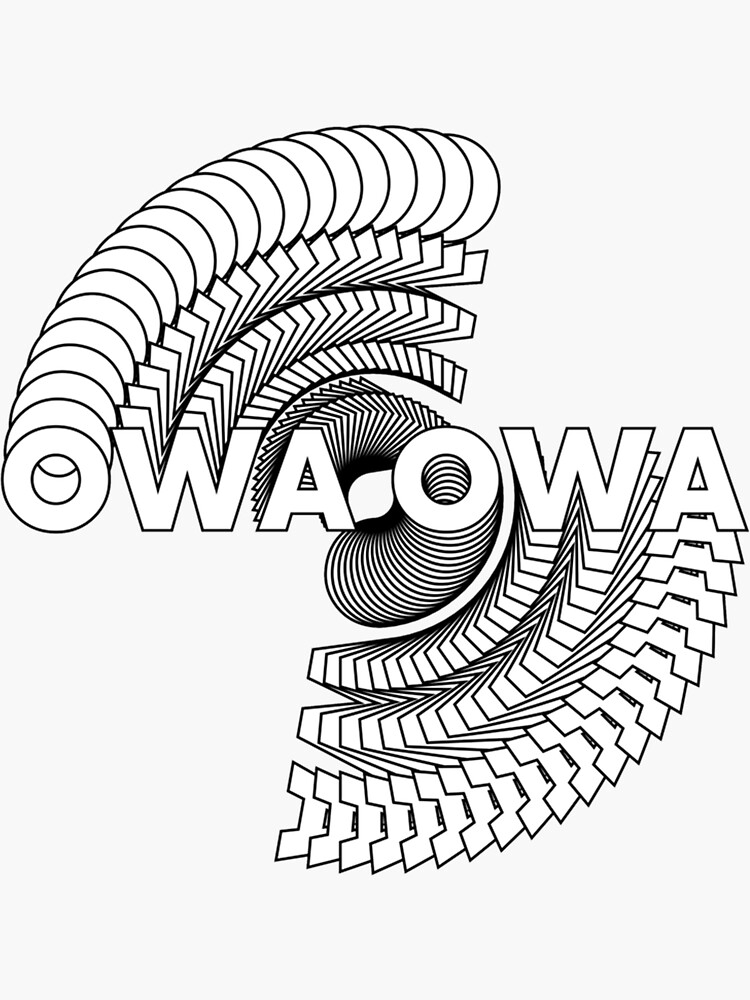 "Owa Owa Pudgywoke Classic" Sticker by MalcotThomson | Redbubble