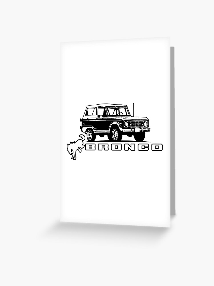 Paper Retro Car Print Truck Blank Card Ford Bronco Birthday Card ...
