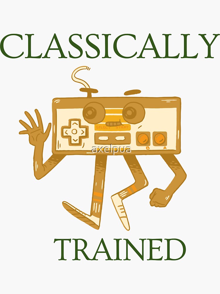 "classically trained" Sticker for Sale by axelpua | Redbubble