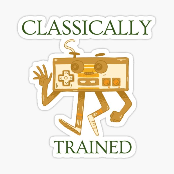 "classically trained" Sticker for Sale by axelpua | Redbubble