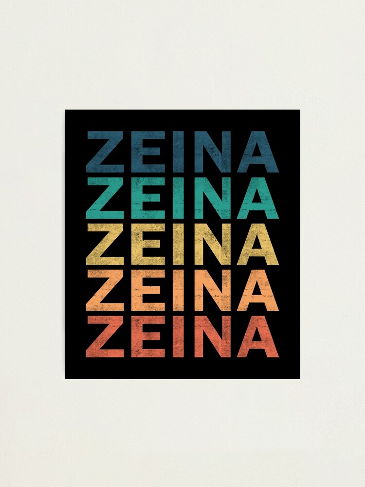 Lámina fotográfica «Camiseta con nombre de Zeina - Camiseta de artículo ...