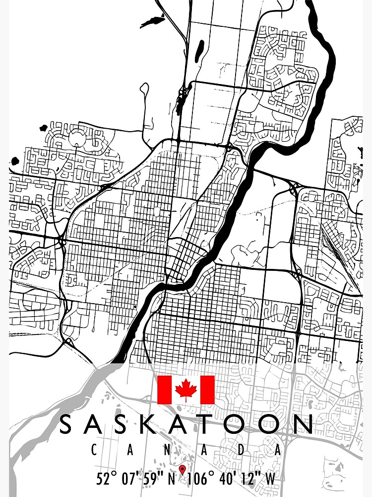 "SASKATOON MAP CANADA" Poster by hatimelhag | Redbubble