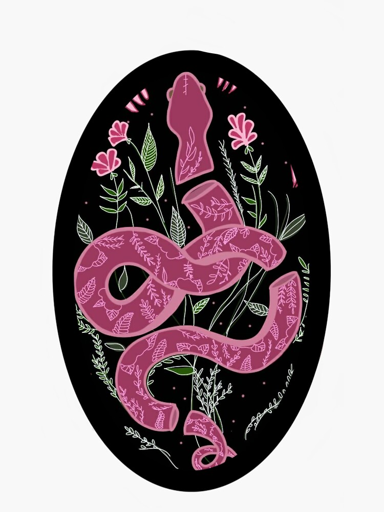 "Pinksnake" Sticker for Sale by Llamaaaaa | Redbubble