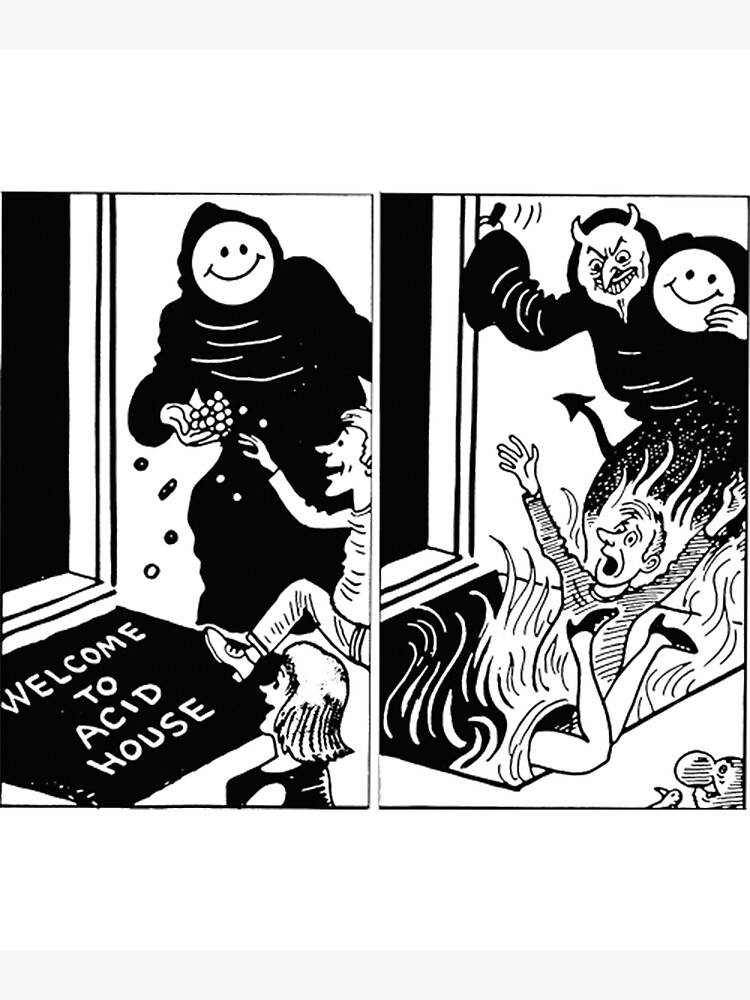 "Acid House Propaganda 80s Cartoon" Art Print by HarryLinh | Redbubble