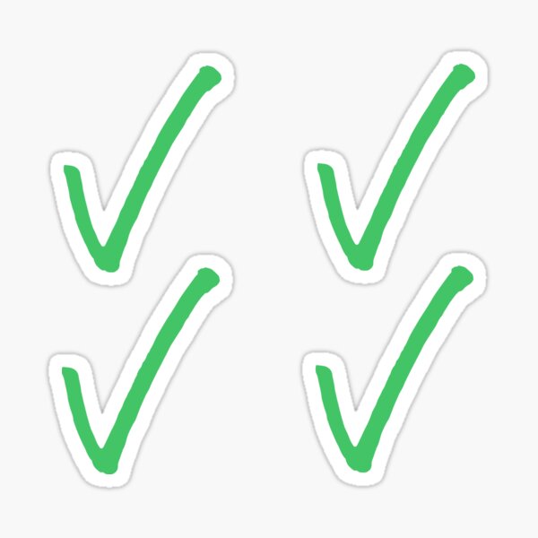 "Medium Green Check Mark Symbol 4 pack" Sticker for Sale by Loving ...