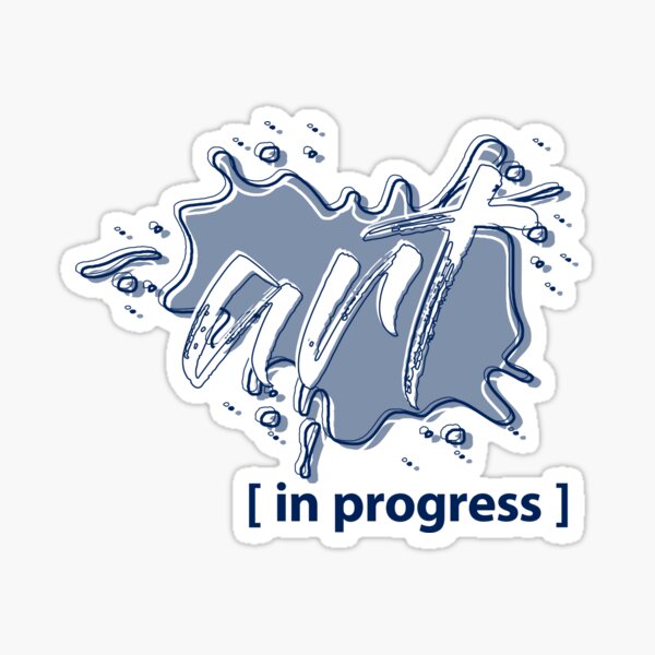 "art in progress" Sticker by weekkee | Redbubble