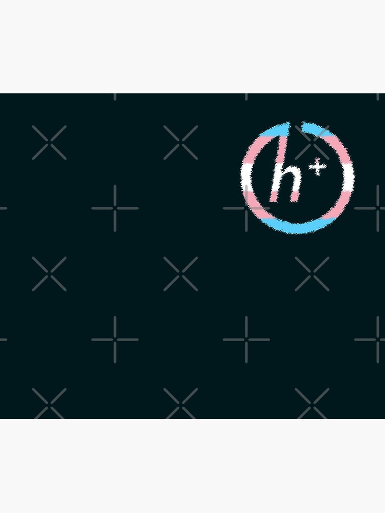 "Trans Flag Rugged Transhuman Logo!" Mouse Pad by FlammenThePyro ...