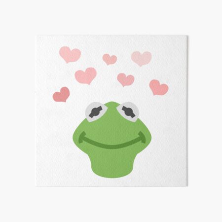 "KERMIT The Frog – Heart Meme" Art Board Print by aestanip | Redbubble