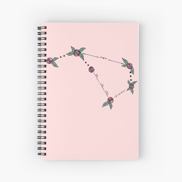 "Volans (Flying Fish) Constellation Roses and Hearts Doodle" Spiral ...