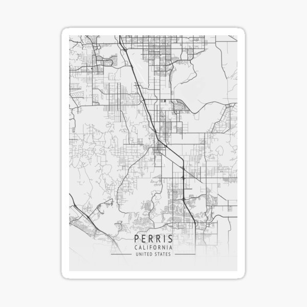 "Perris - California - US Gray City Map" Sticker for Sale by ctmapprint ...