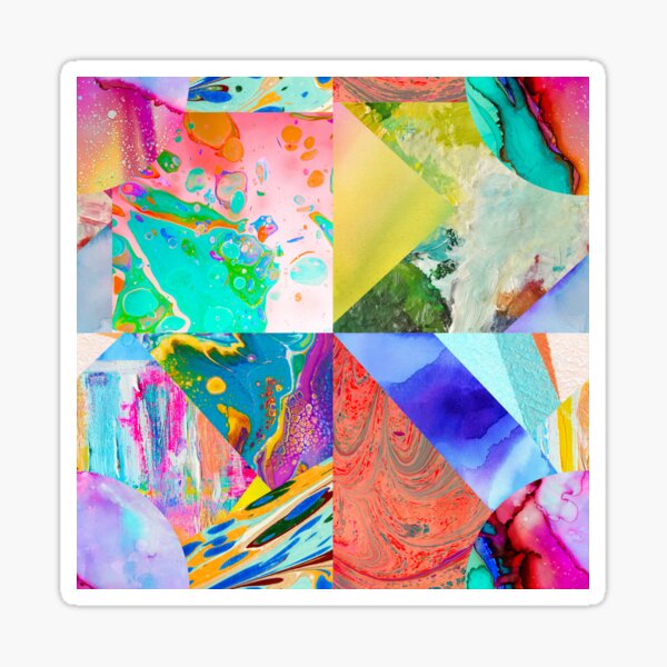 "Geo colors " Sticker for Sale by fhodgson | Redbubble