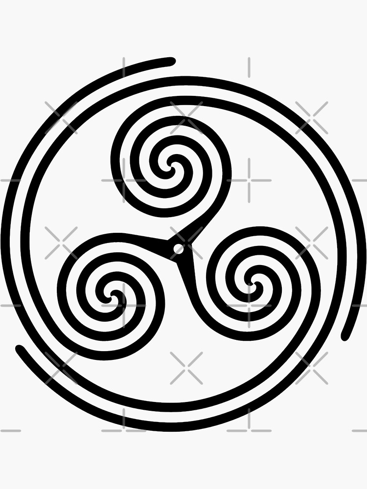 "Celtic Spiral / Triskele - Triple Spiral Symbol (Clear)" Sticker for ...