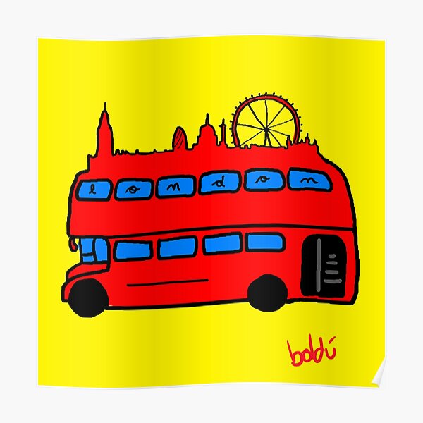"London Bus" Poster by Xavierboldu | Redbubble