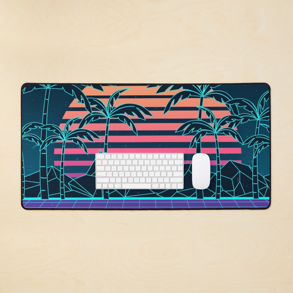 "80s Loveliest Retrowave Sunset" Mouse Pad for Sale by MaiZephyr ...