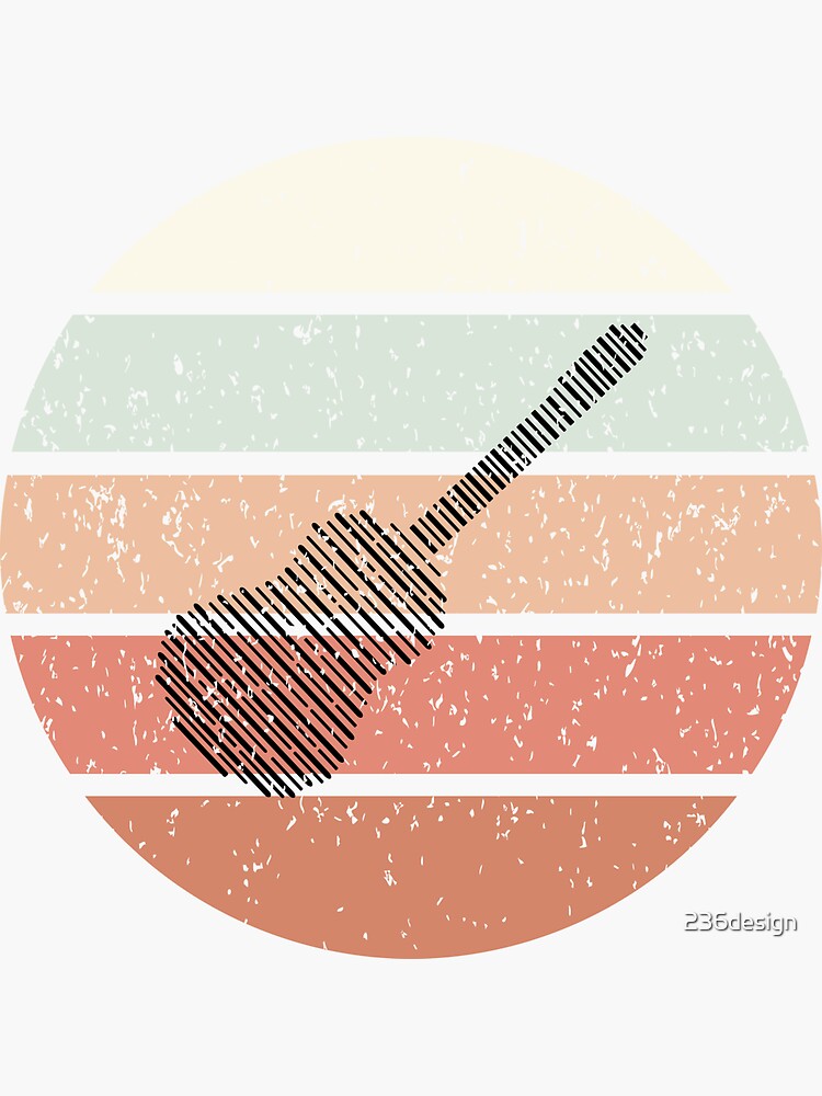 "Vintage Guitar" Sticker for Sale by 236design | Redbubble